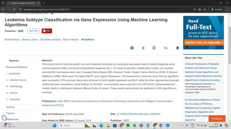 Mayuri Narute on LinkedIn: #research #machinelearning #leukemia # ... Mayuri Narute on LinkedIn: #research #machinelearning #leukemia # ...