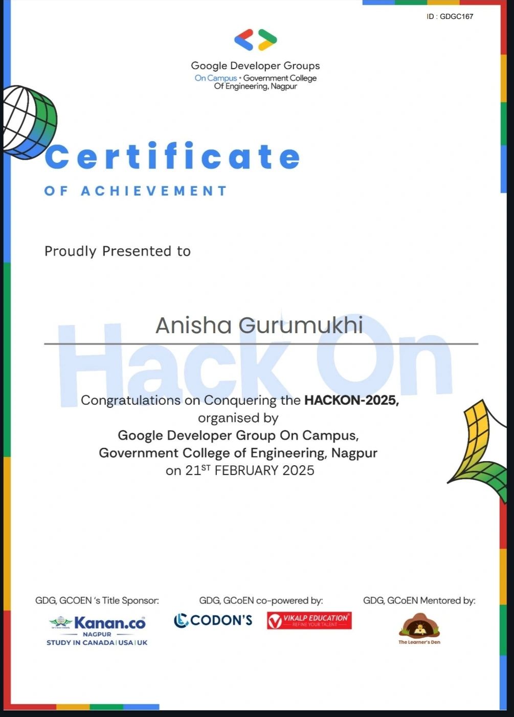 Had an absolute blast at HackOn 2025! | ANISHA GURUMUKHI Had an absolute blast at HackOn 2025! | ANISHA GURUMUKHI