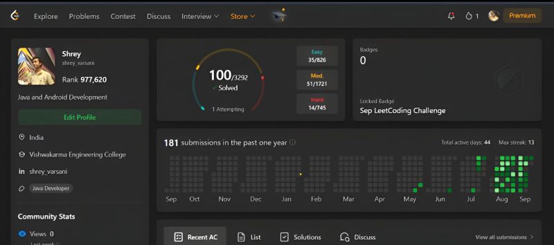 Shrey Varsani on LinkedIn: #leetcode #coding #milestone #problemsolving ... Shrey Varsani on LinkedIn: #leetcode #coding #milestone #problemsolving ...
