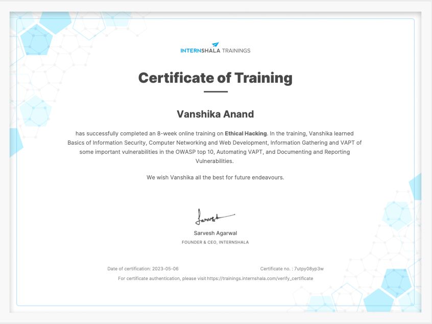 #training #internshala #ethicalhacking #certificate #completed ... #training #internshala #ethicalhacking #certificate #completed ...