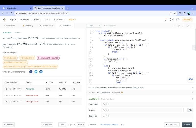 Harsh Srivastav on LinkedIn: #next_permutation #java_dsa Harsh Srivastav on LinkedIn: #next_permutation #java_dsa