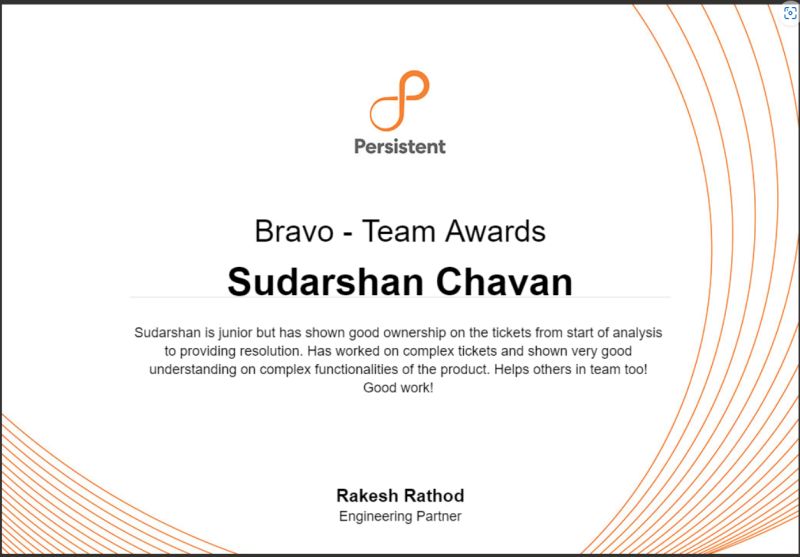 Sudarshan Chavan on LinkedIn: #teamwork #recognition #appreciation Sudarshan Chavan on LinkedIn: #teamwork #recognition #appreciation