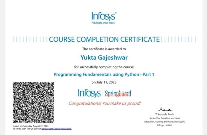 I am sharing my python certification to the LinkedIn community 🎉 ... I am sharing my python certification to the LinkedIn community 🎉 ...