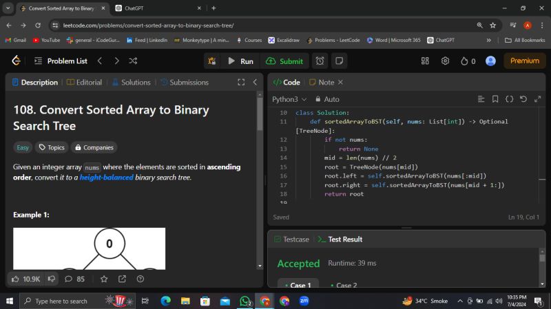 My LeetCode Milestone: Convert Sorted Array to Binary Search Tree ... My LeetCode Milestone: Convert Sorted Array to Binary Search Tree ...
