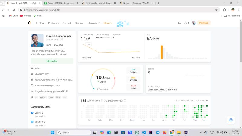 Durgesh Kumar Gupta on LinkedIn: #leetcode #coding # ... Durgesh Kumar Gupta on LinkedIn: #leetcode #coding # ...