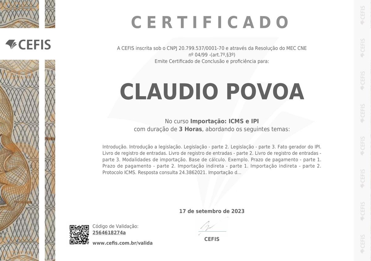 Claudio Povoa Venerotti Guimarães no LinkedIn: Conquistei mais um ... Claudio Povoa Venerotti Guimarães no LinkedIn: Conquistei mais um ...