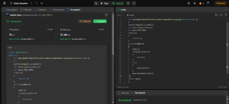 Ashish Dixit on LinkedIn: LeetCode Today's Leetcode challenge Maximum ... Ashish Dixit on LinkedIn: LeetCode Today's Leetcode challenge Maximum ...