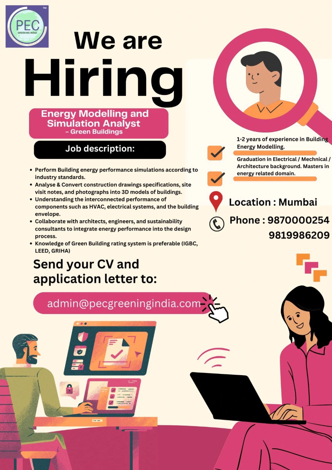 We are Hiring! Energy Modelling & Simulation experts! Location ... We are Hiring! Energy Modelling & Simulation experts! Location ...