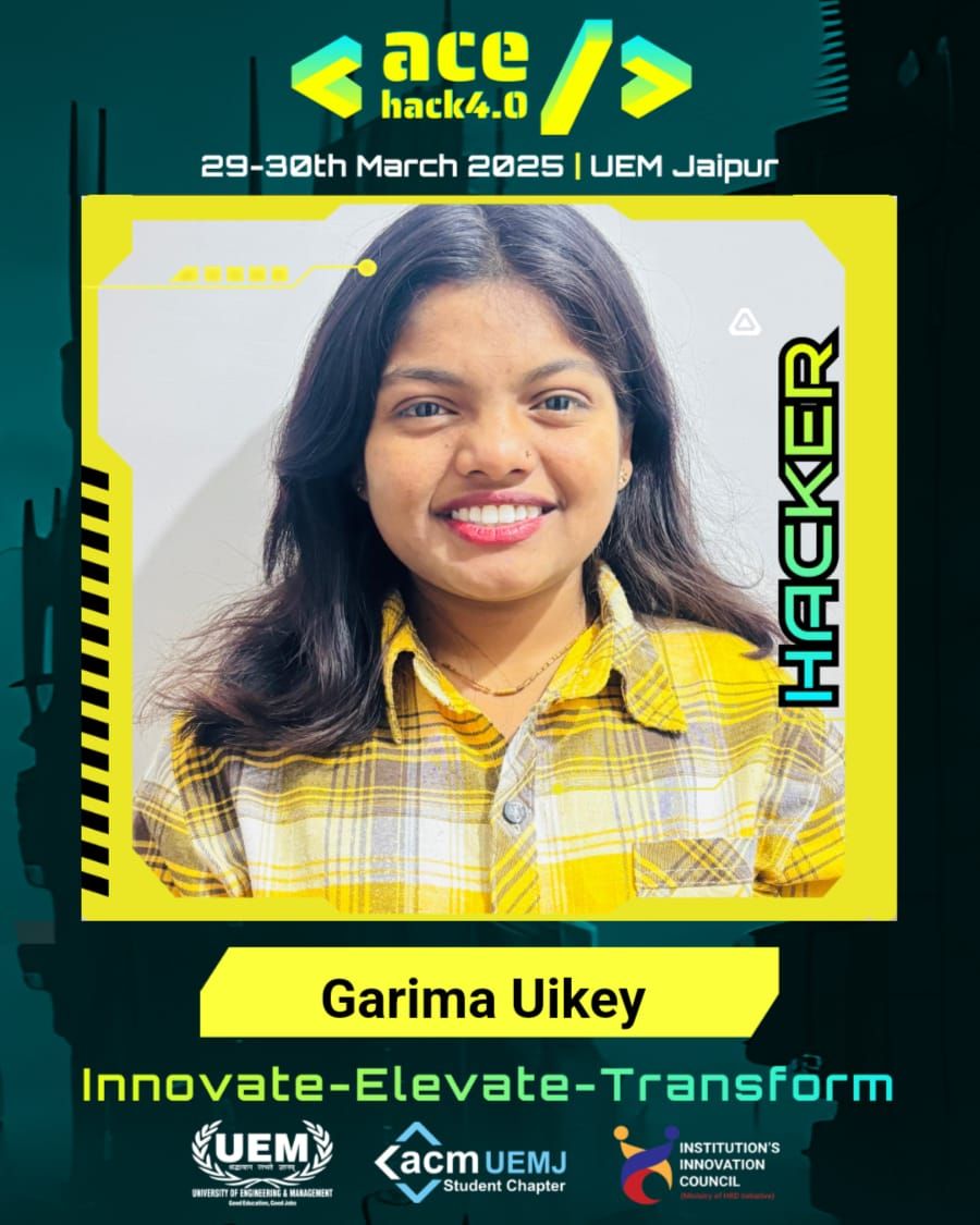 #acehack #hackathon #innovation #jaipur | Garima Uikey #acehack #hackathon #innovation #jaipur | Garima Uikey