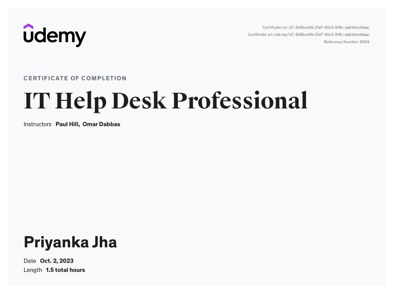 Priyanka Jha on LinkedIn: I’m happy to share that I’ve obtained a new ... Priyanka Jha on LinkedIn: I’m happy to share that I’ve obtained a new ...