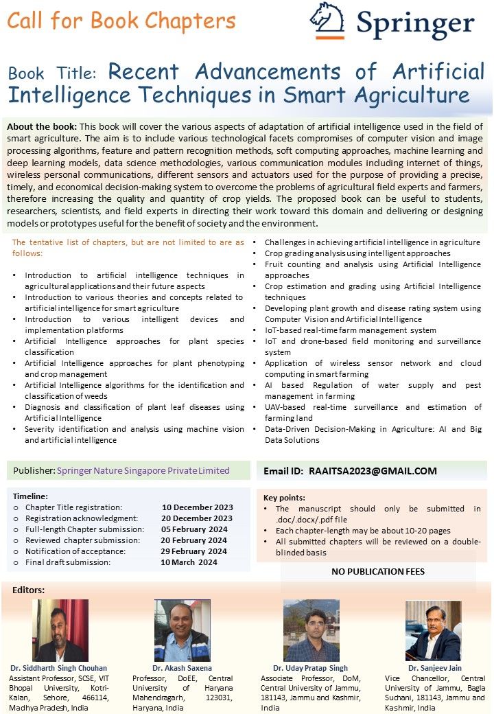 Dr. Siddharth Singh Chouhan on LinkedIn: Dear Professors/Researchers ... Dr. Siddharth Singh Chouhan on LinkedIn: Dear Professors/Researchers ...