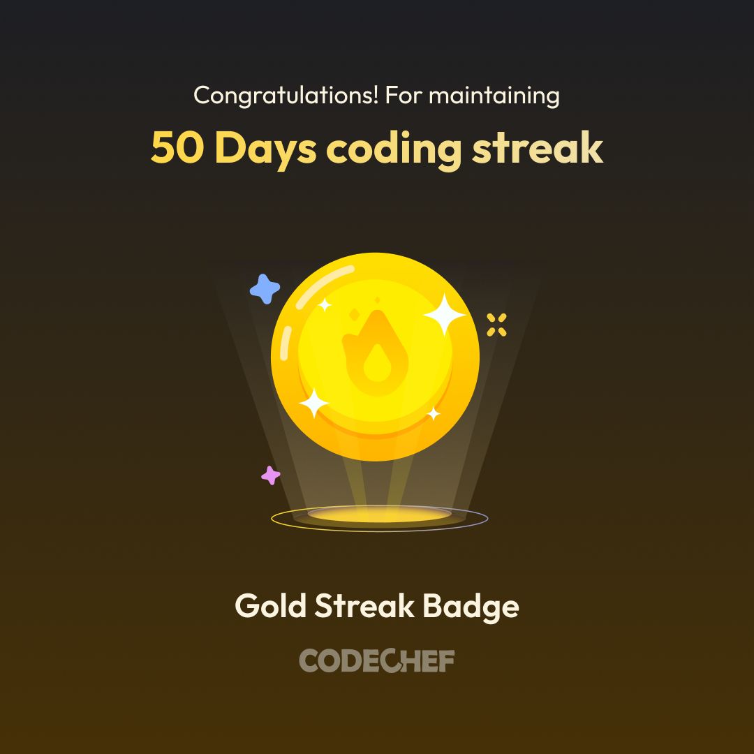Sruthika Parthasarathi on LinkedIn: #codechef #codingstreak # ... Sruthika Parthasarathi on LinkedIn: #codechef #codingstreak # ...