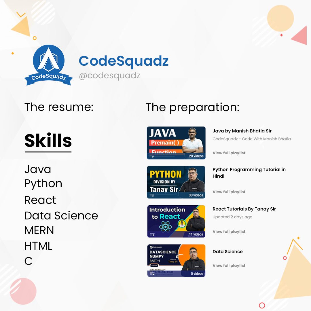 CodeSquadz on LinkedIn: #skills #coding #javatutorials #pythontraining ... CodeSquadz on LinkedIn: #skills #coding #javatutorials #pythontraining ...