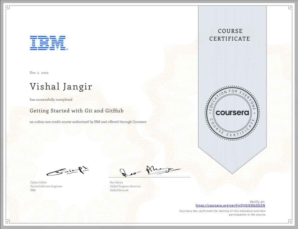 Vishal Jangir on LinkedIn: #git #github #coursera #ibm #versioncontrol ... Vishal Jangir on LinkedIn: #git #github #coursera #ibm #versioncontrol ...