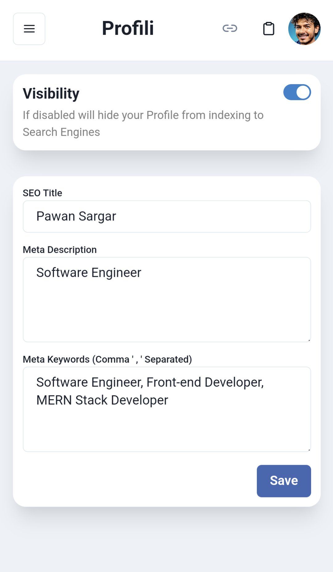 Profili.me: Add meta title, description and keywords | Pavan S. posted ... Profili.me: Add meta title, description and keywords | Pavan S. posted ...