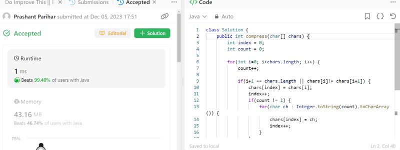 Prashant Parihar on LinkedIn: #leetcodechallenge #dsawithedslash Prashant Parihar on LinkedIn: #leetcodechallenge #dsawithedslash
