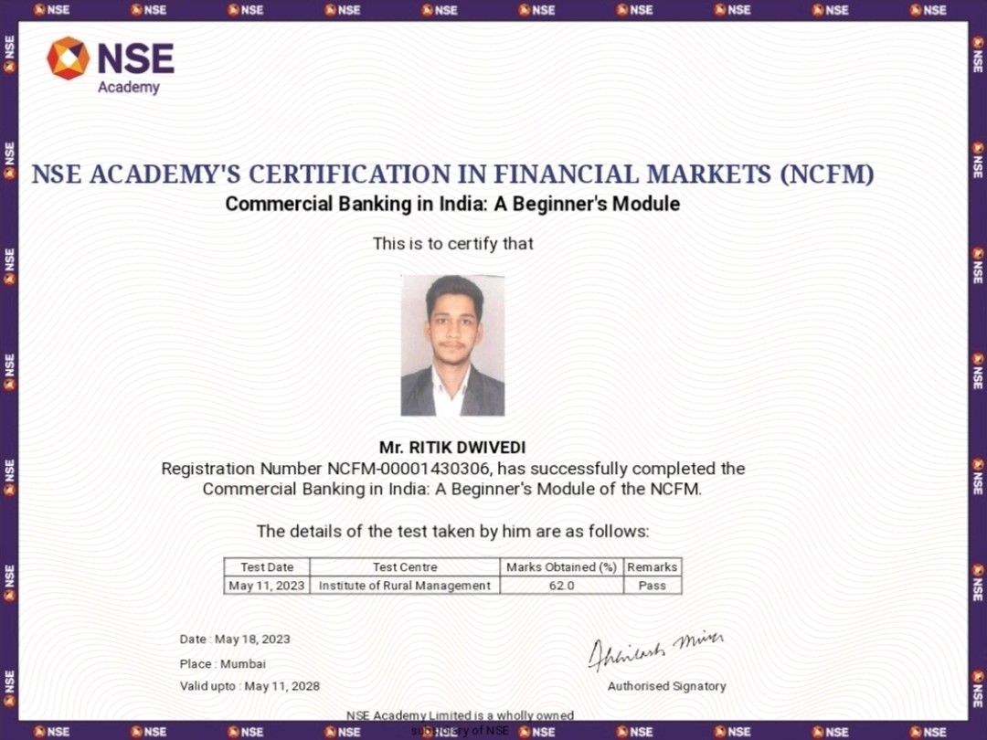 Ritik Dwivedi on LinkedIn: #certificationachievement #lifelonglearning ... Ritik Dwivedi on LinkedIn: #certificationachievement #lifelonglearning ...
