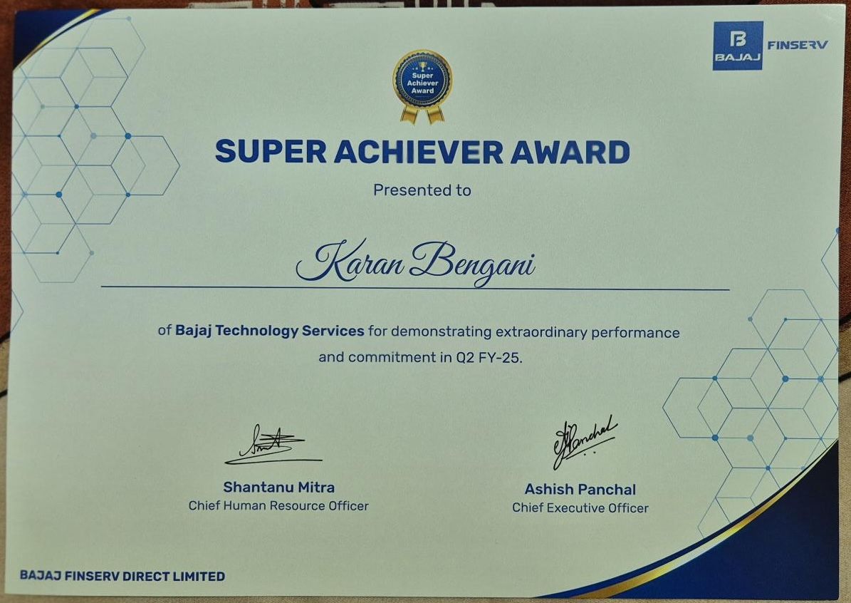 Karan Bengani on LinkedIn: #grateful #superachiever # ... Karan Bengani on LinkedIn: #grateful #superachiever # ...