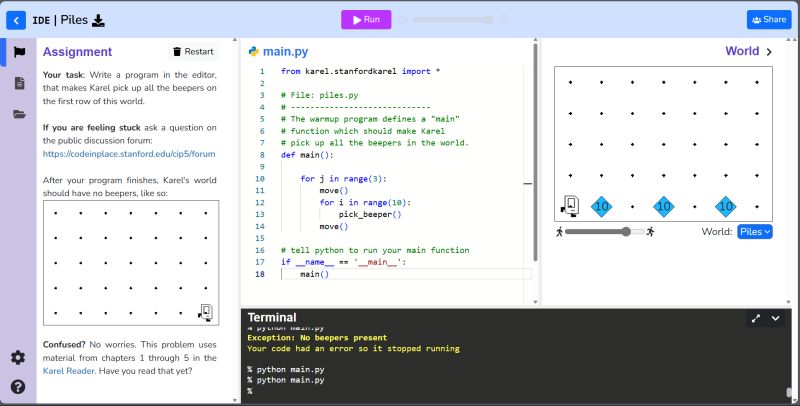 #codeinplace #pythonprogramming #kareltherobot #beginnercoder ... #codeinplace #pythonprogramming #kareltherobot #beginnercoder ...