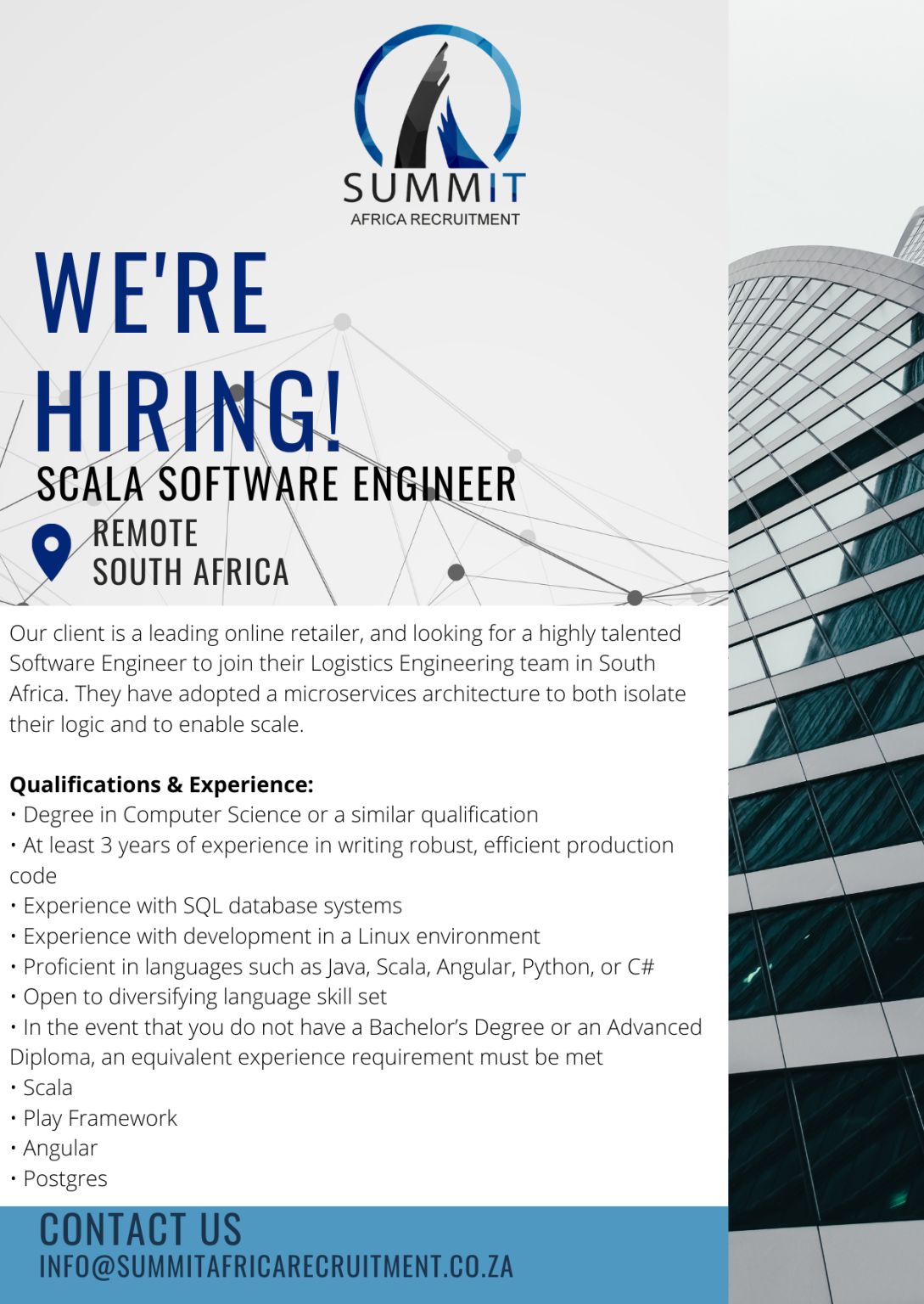 SUMMIT Africa Recruitment Pty (Ltd) on LinkedIn: #scala # ... SUMMIT Africa Recruitment Pty (Ltd) on LinkedIn: #scala # ...