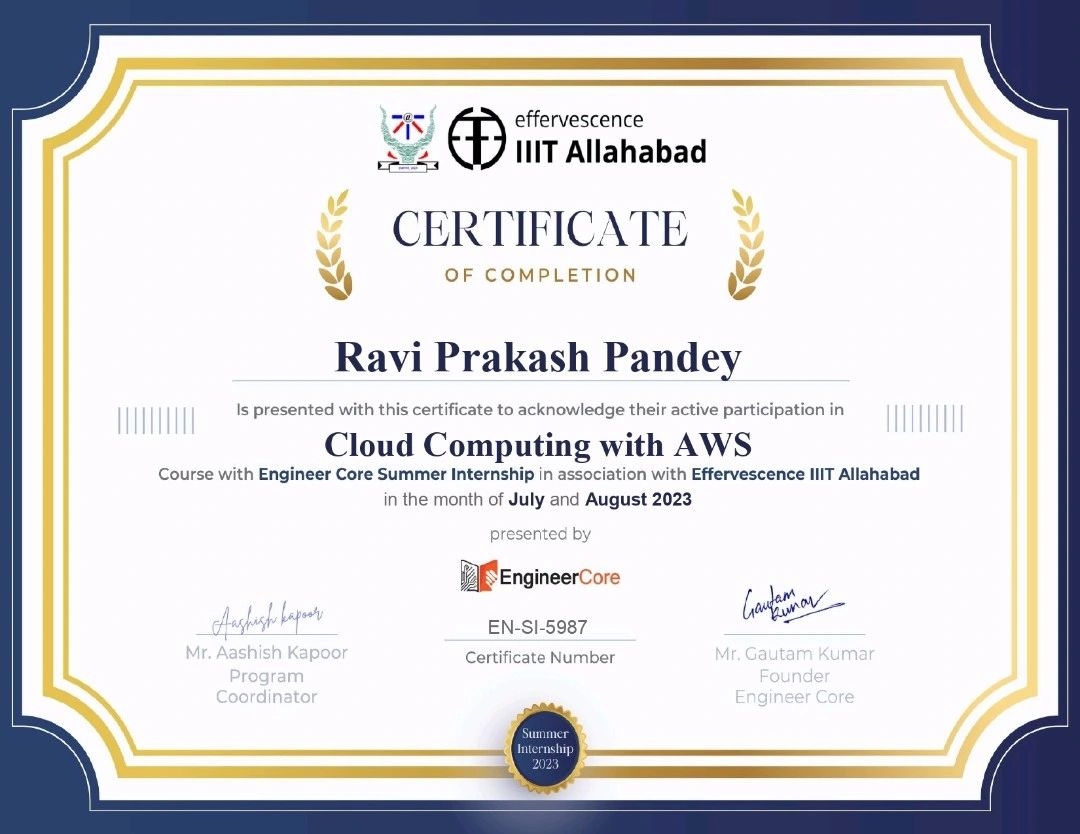Ravi Prakash Pandey on LinkedIn: Hii Everyone, I am very glad to share ... Ravi Prakash Pandey on LinkedIn: Hii Everyone, I am very glad to share ...