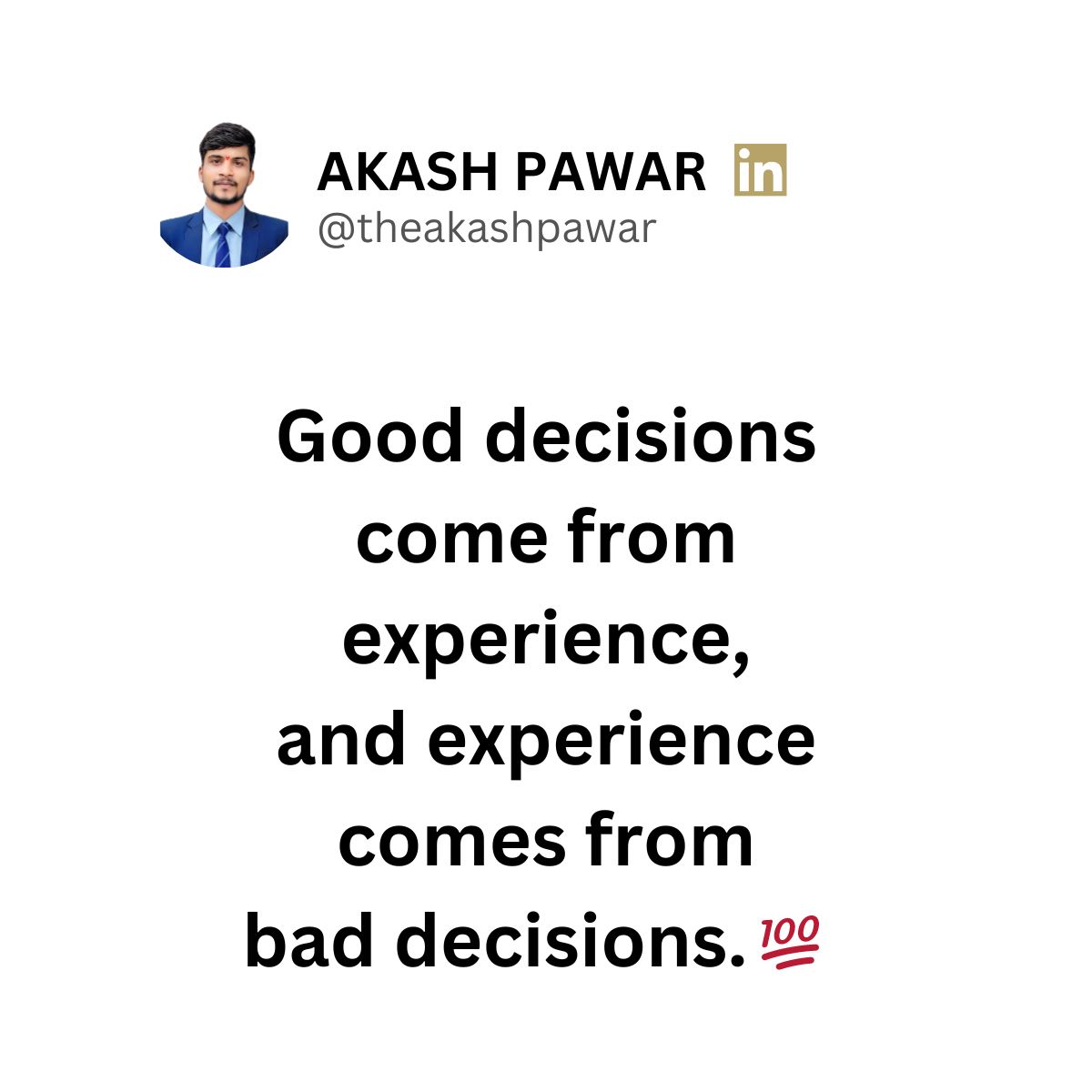 How bad decisions affect our growth | AKASH PAWAR posted on the topic ... How bad decisions affect our growth | AKASH PAWAR posted on the topic ...