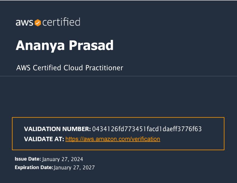 Ananya Prasad Pillai on LinkedIn: #aws #cloudcertified # ... Ananya Prasad Pillai on LinkedIn: #aws #cloudcertified # ...