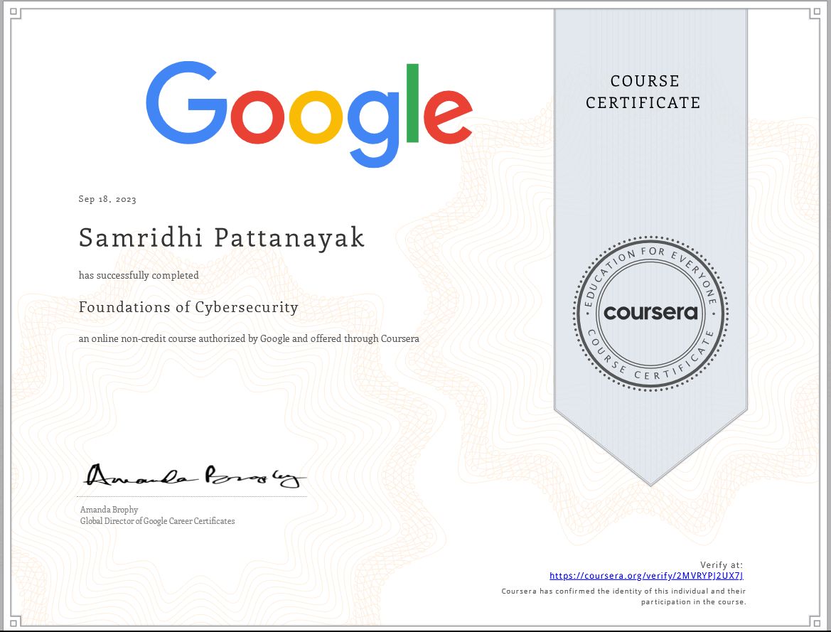 Samridhi Pattanayak on LinkedIn: #cybersecurity # ... Samridhi Pattanayak on LinkedIn: #cybersecurity # ...