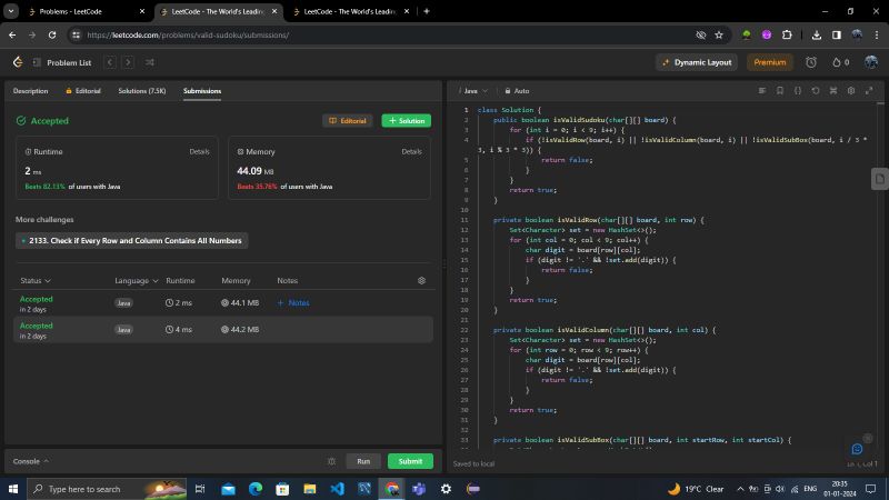 #100daycodingchallenge #day56 #validsudoku #searchinsertposition ... #100daycodingchallenge #day56 #validsudoku #searchinsertposition ...