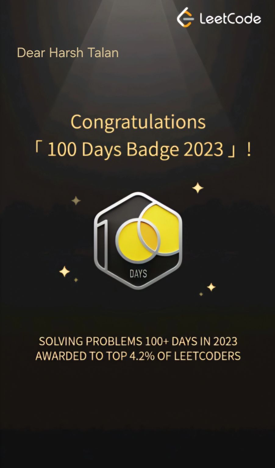 🚀 Excited to share a milestone: just completed 100 days of coding on ... 🚀 Excited to share a milestone: just completed 100 days of coding on ...