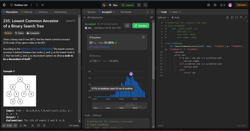#100daysofcode #leetcode #python #codingchallenge #binarysearchtree ... #100daysofcode #leetcode #python #codingchallenge #binarysearchtree ...