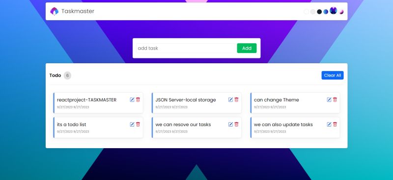 Hi connections, I created a (TaskMaster) to-do list app using REACTJS ... Hi connections, I created a (TaskMaster) to-do list app using REACTJS ...