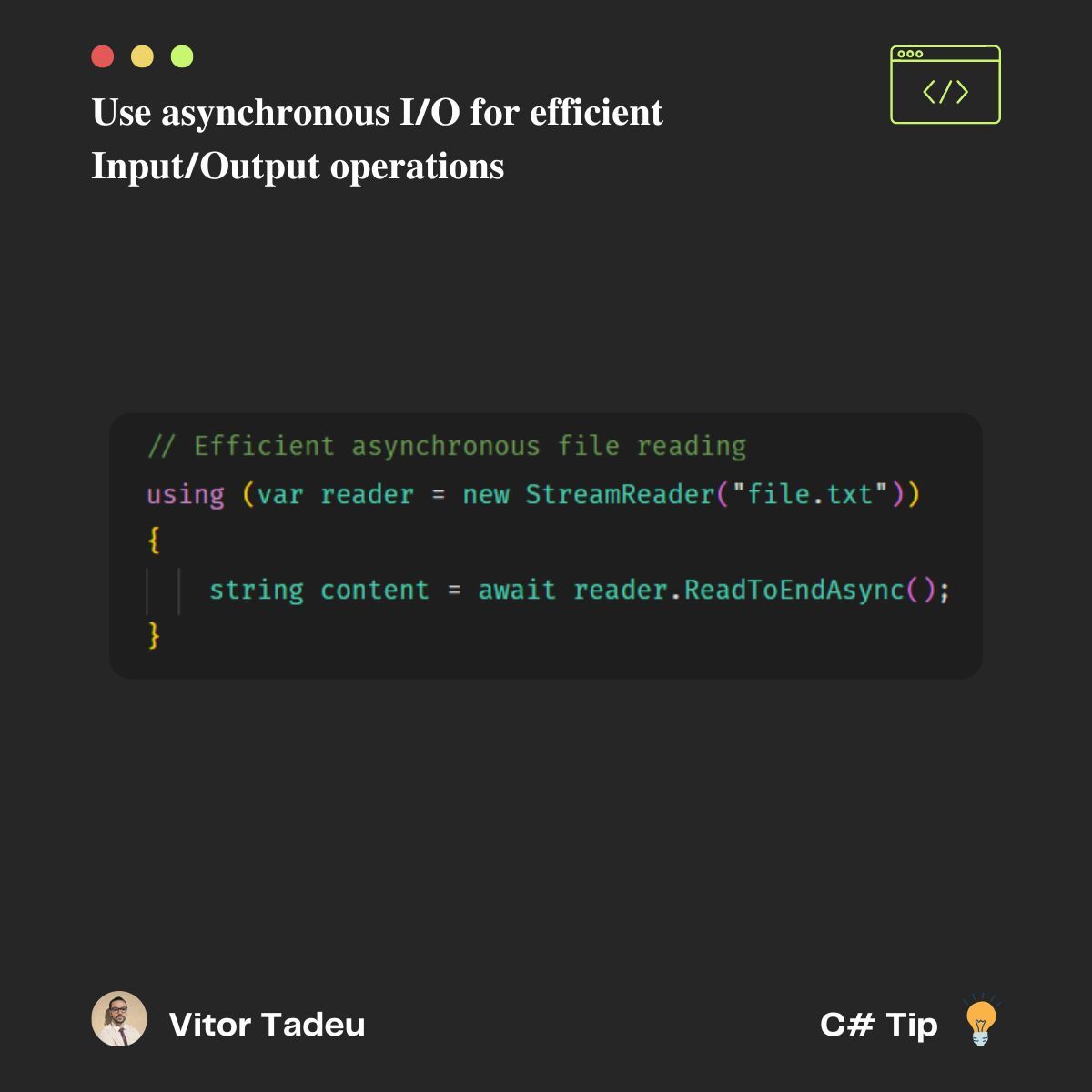 Vitor Tadeu on LinkedIn: #csharp #dotnet #performance #cleancode Vitor Tadeu on LinkedIn: #csharp #dotnet #performance #cleancode