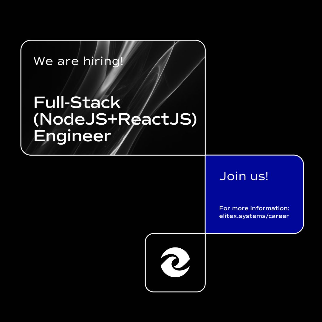 ELITEX on LinkedIn: #nodejs #reactjs #hiring #hiringnow #fullstackdeveloper ELITEX on LinkedIn: #nodejs #reactjs #hiring #hiringnow #fullstackdeveloper