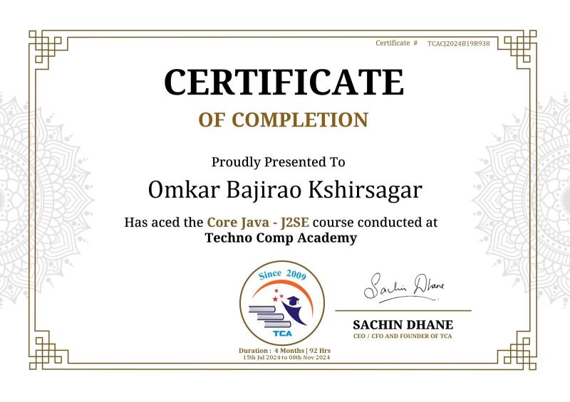 Omkar Kshirsagar on LinkedIn: #corejava #j2se #corejava #j2se #mvc ... Omkar Kshirsagar on LinkedIn: #corejava #j2se #corejava #j2se #mvc ...