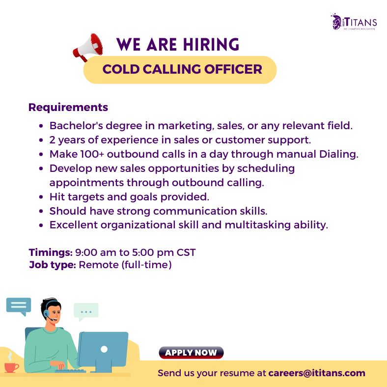 iTitans on LinkedIn: #coldcalling #hiring #careers #customersupport # ... iTitans on LinkedIn: #coldcalling #hiring #careers #customersupport # ...