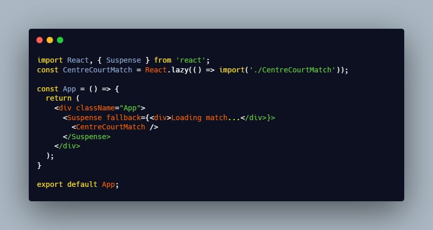 Dan Nicolaie C. on LinkedIn: #reactjs #lazyloading #wimbledon #aceyourcode Dan Nicolaie C. on LinkedIn: #reactjs #lazyloading #wimbledon #aceyourcode