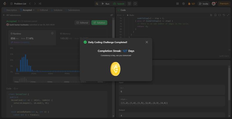 #100daysofcode #leetcode #codingchallenge #problemsolving #graphtheory ... #100daysofcode #leetcode #codingchallenge #problemsolving #graphtheory ...