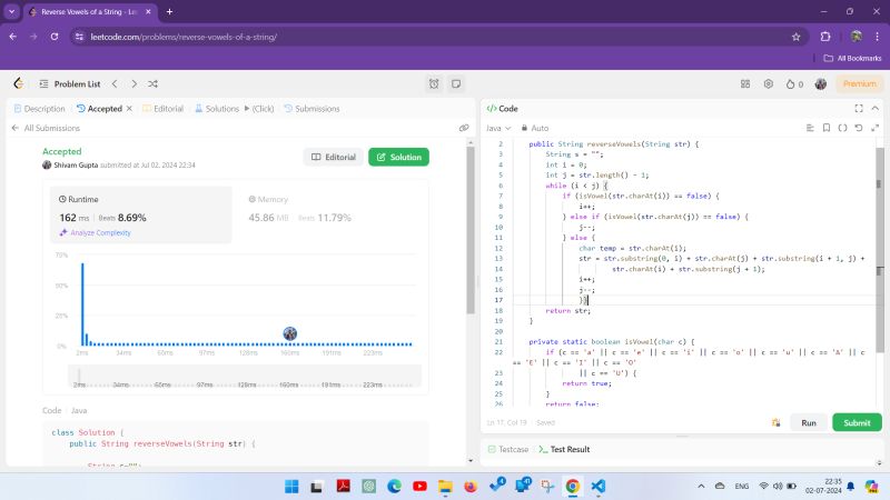 Day 66 of #100DaysOfJava Challenge: Reverse Vowels of a String | Shivam ... Day 66 of #100DaysOfJava Challenge: Reverse Vowels of a String | Shivam ...