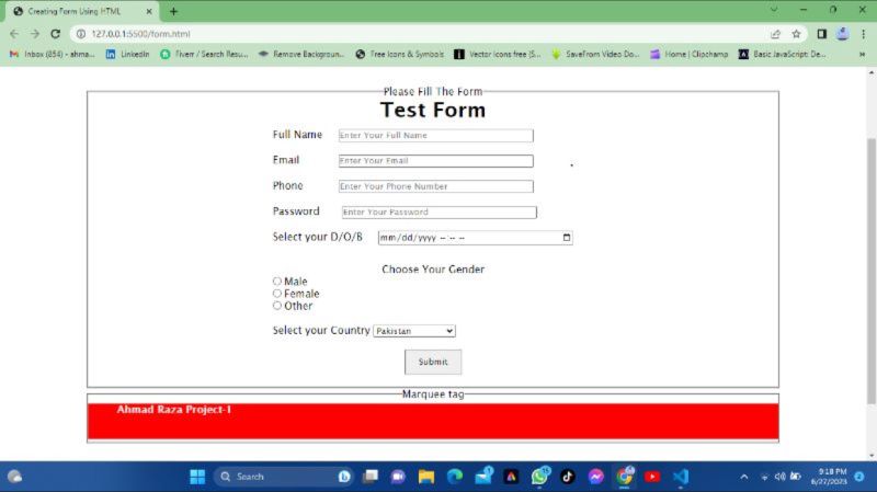 Ahmad Raza Khokhar on LinkedIn: Basic Setup of Form using HTML only ️ Ahmad Raza Khokhar on LinkedIn: Basic Setup of Form using HTML only ️