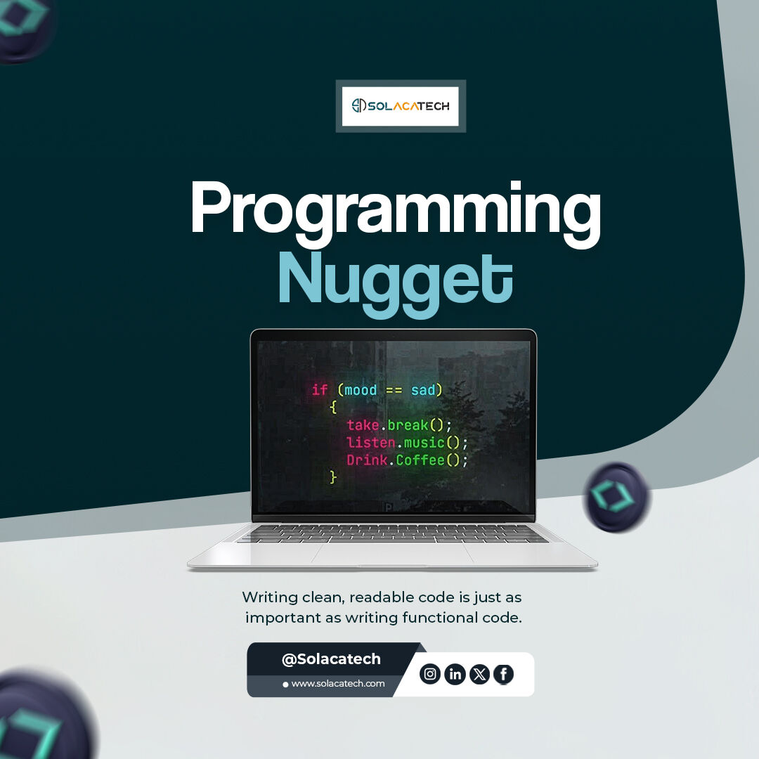 SOLACATECH on LinkedIn: #programming #cleancode #codelife #solacatech SOLACATECH on LinkedIn: #programming #cleancode #codelife #solacatech
