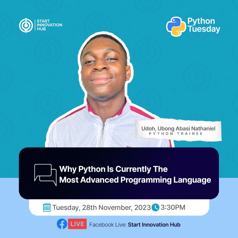 Learn Python from Udoh trainee | Start Innovation Hub Nigeria posted on ... Learn Python from Udoh trainee | Start Innovation Hub Nigeria posted on ...