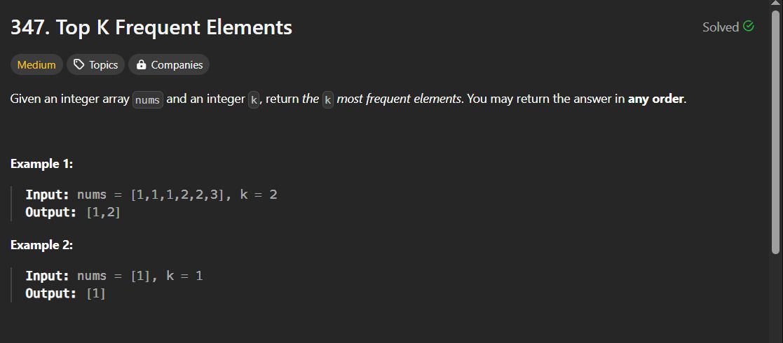 Solved Top K Frequent Elements on LeetCode | Moazzan Hassan posted on ... Solved Top K Frequent Elements on LeetCode | Moazzan Hassan posted on ...