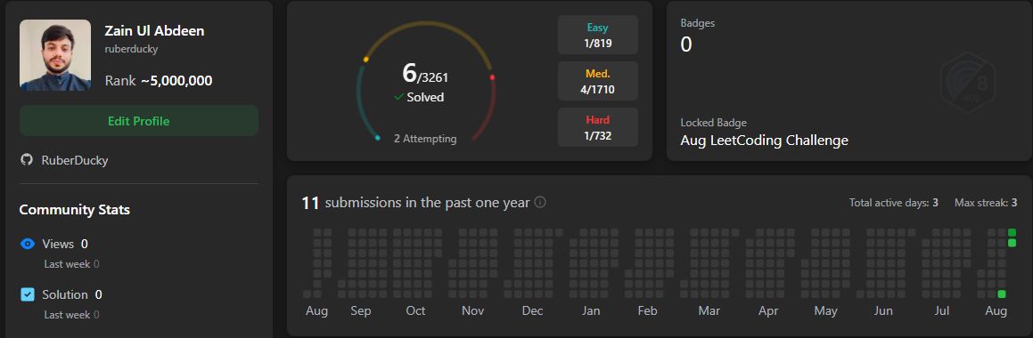 Zain Ul Abdeen on LinkedIn: 🥉Day 3 of my LeetCode problem-solving ... Zain Ul Abdeen on LinkedIn: 🥉Day 3 of my LeetCode problem-solving ...