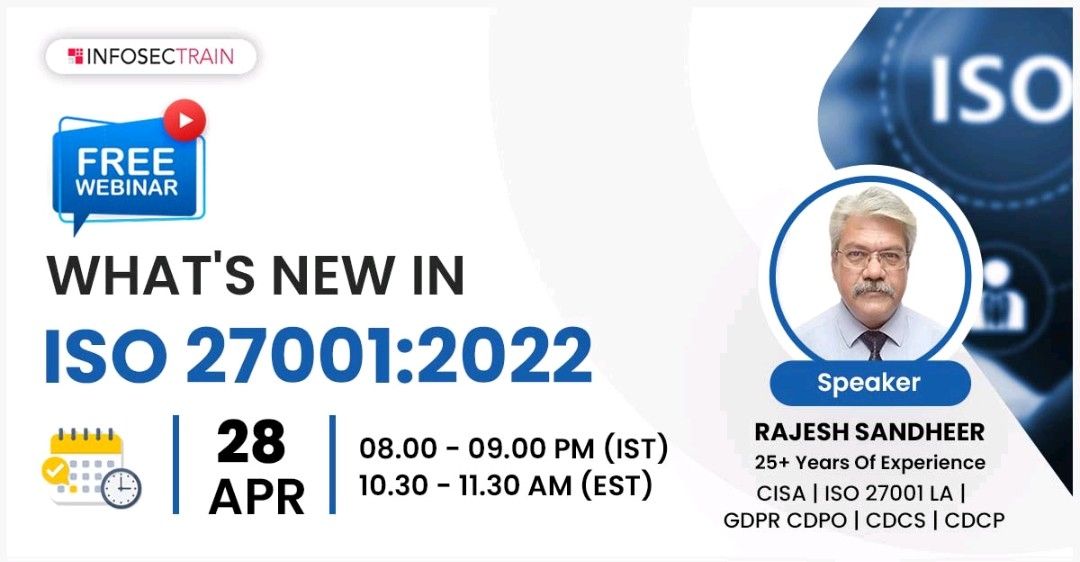 Saksham Kumar on LinkedIn: #learning #event #webinar #iso27001 # ... Saksham Kumar on LinkedIn: #learning #event #webinar #iso27001 # ...