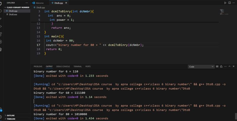 Muhammad Junaid on LinkedIn: #dsa #cplusplus #binaryconversion # ... Muhammad Junaid on LinkedIn: #dsa #cplusplus #binaryconversion # ...