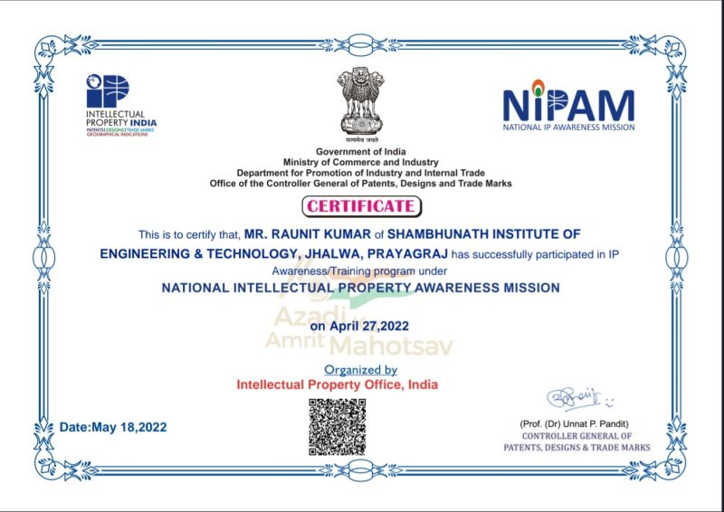 Raunit Kumar on LinkedIn: #connection #nipam #intellectualproperty Raunit Kumar on LinkedIn: #connection #nipam #intellectualproperty