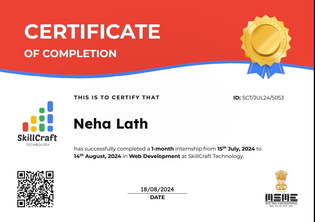 Neha Lath on LinkedIn: #internship #webdevelopment # ... Neha Lath on LinkedIn: #internship #webdevelopment # ...