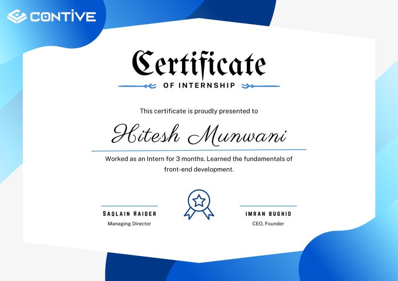 Hitesh Munwani on LinkedIn: #frontenddevelopment #internshipexperience ... Hitesh Munwani on LinkedIn: #frontenddevelopment #internshipexperience ...