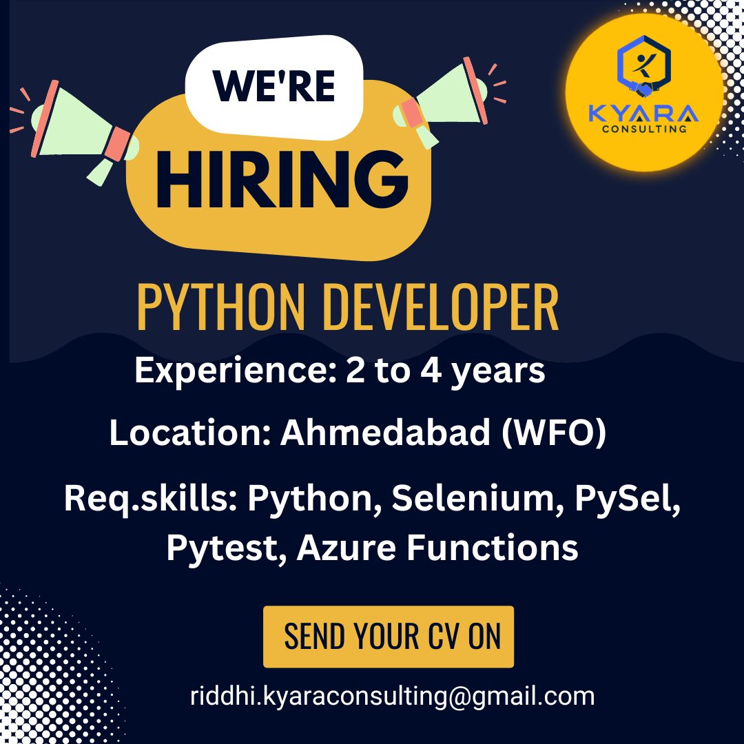 Riddhi Gothi on LinkedIn: #pythondeveloper #selenium #python #pytest # ... Riddhi Gothi on LinkedIn: #pythondeveloper #selenium #python #pytest # ...